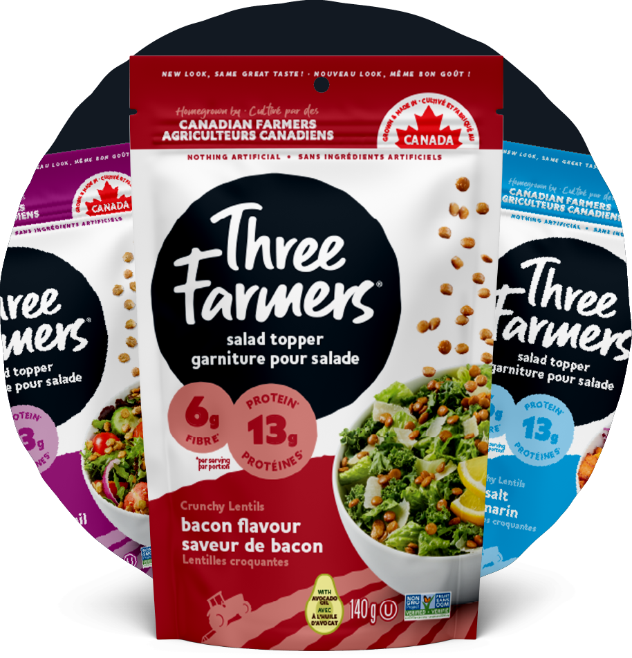 Protein Salad Toppers (Lentil Toppers) | Three Farmers
