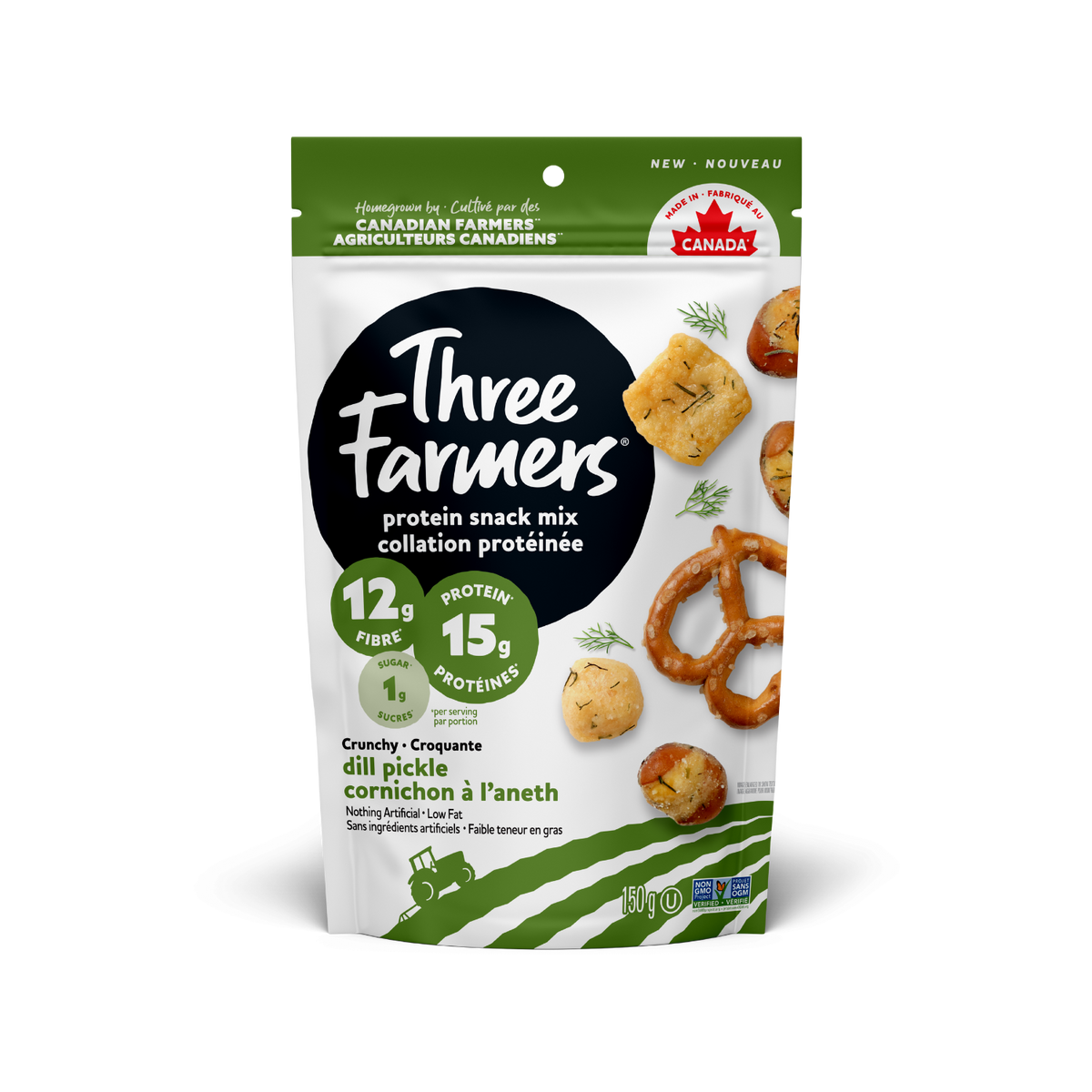 High Protein Dill Pickle Snack Mix | Three Farmers Protein Snack